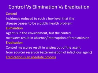 4. concepts of prevention and contrl | PPT | Infectious Diseases ...