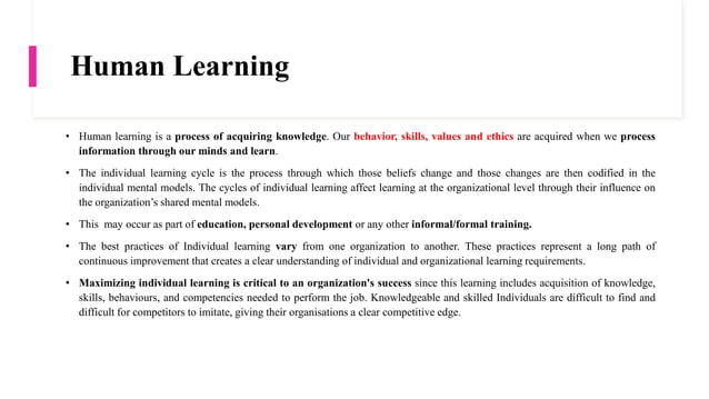 Organizational Learning & Knowledge Management | PPTX