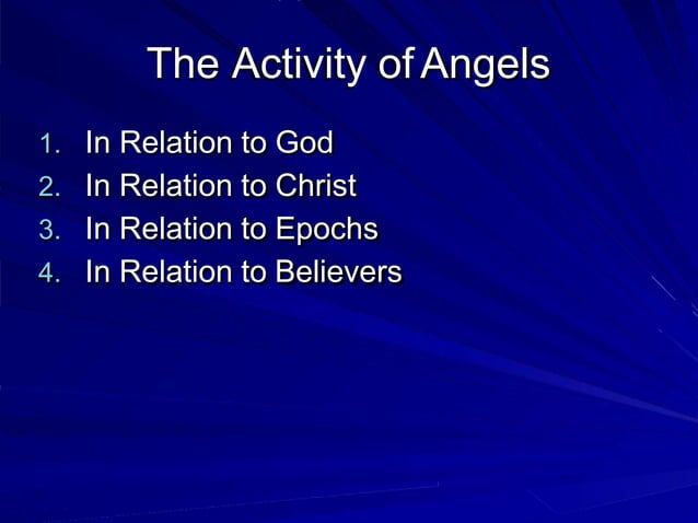Angelology: Lecture-4 | PPTX | Christianity | Religion & Spirituality