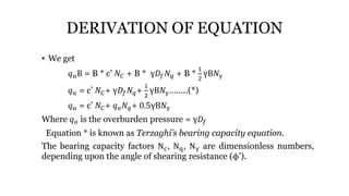 TERZAGHI’S BEARING CAPACITY THEORY | PDF
