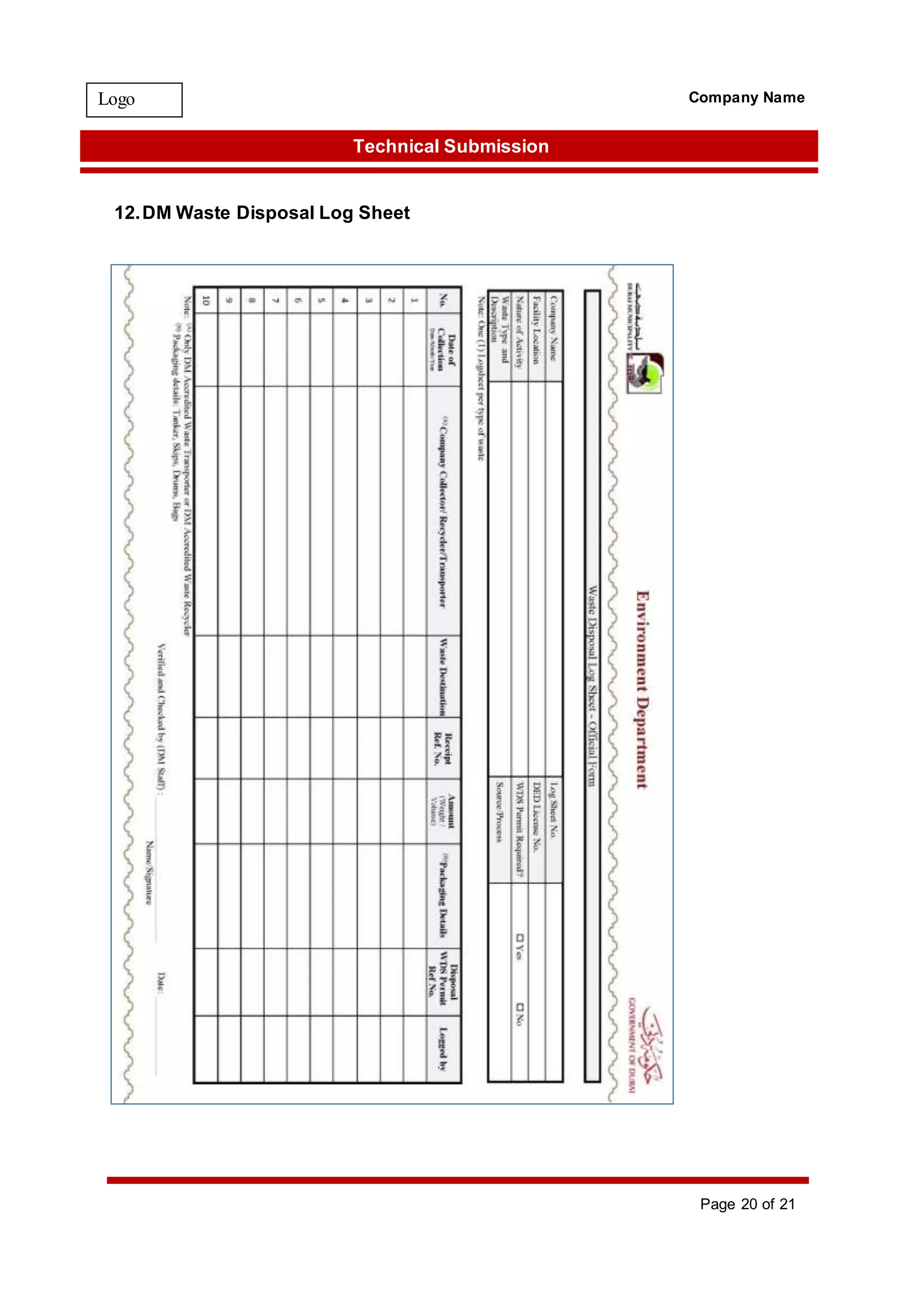 HSE construction waste management plan | DOCX