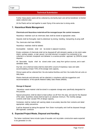 HSE construction waste management plan | DOCX