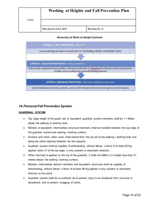 4.6 working at heights and fall protection plan | DOCX