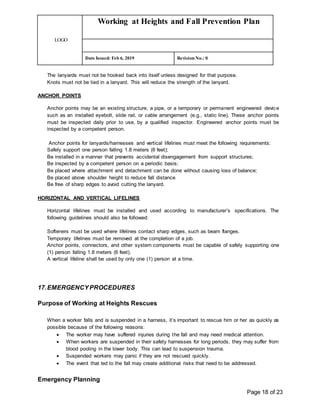 4.6 working at heights and fall protection plan | DOCX