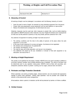 4.6 working at heights and fall protection plan | DOCX