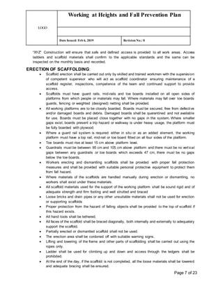 4.6 working at heights and fall protection plan | DOCX