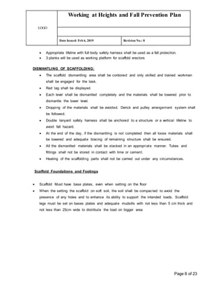 4.6 working at heights and fall protection plan | DOCX