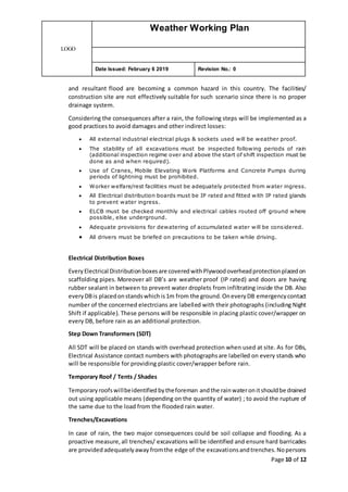 HSE Weather working plan | DOCX