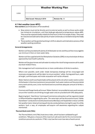 HSE Weather working plan | DOCX