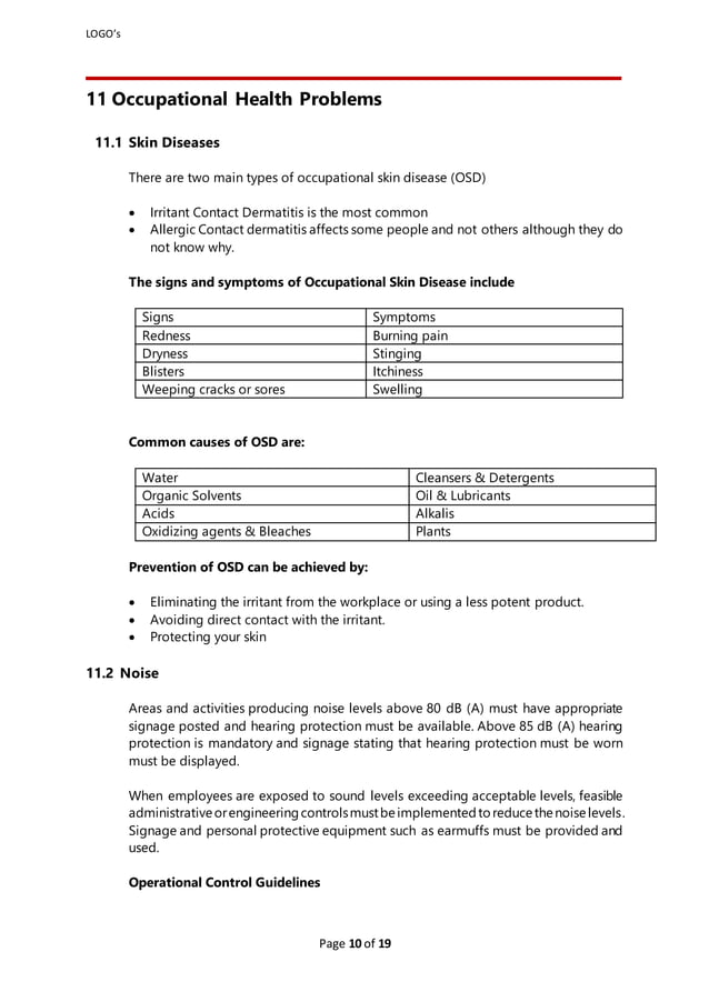 Occupational health plan | PDF