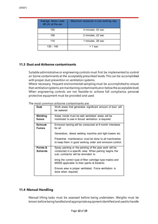 Occupational health plan | DOCX
