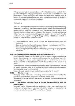 Occupational health plan | DOCX