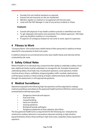 Occupational health plan | PDF