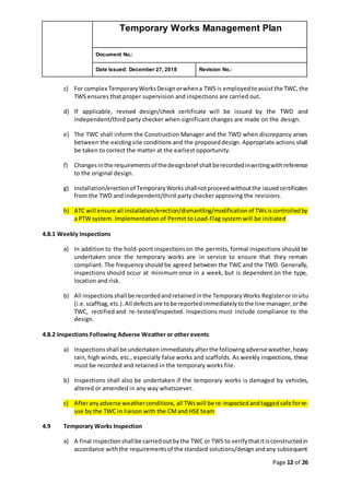 HSE Temporary works management plan | DOCX