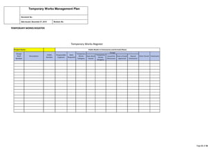 HSE Temporary works management plan | DOCX