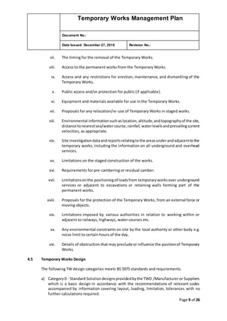 HSE Temporary works management plan | DOCX