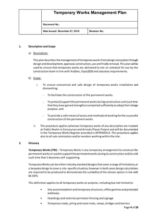 HSE Temporary works management plan | PDF