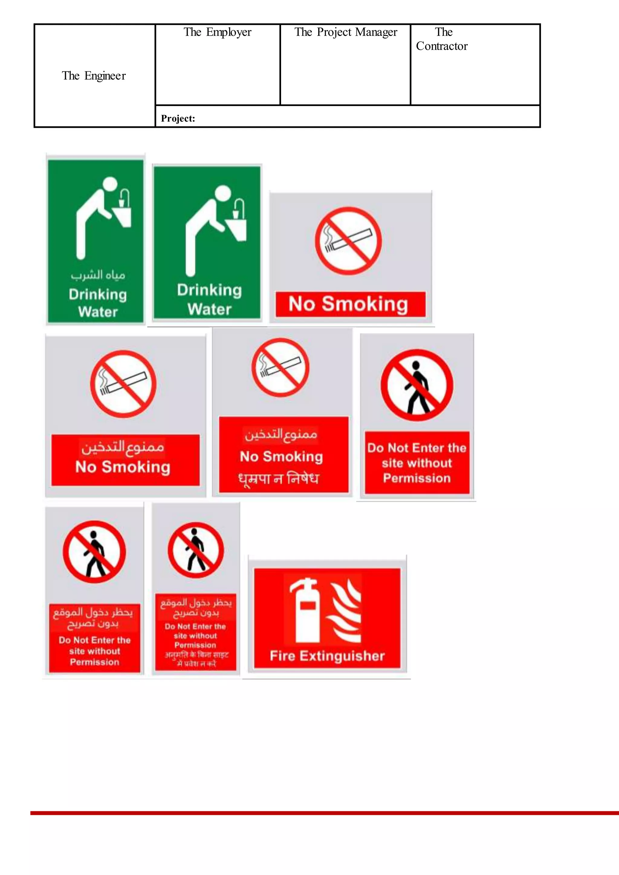 HSE MANDATORY SIGNAGE | DOCX