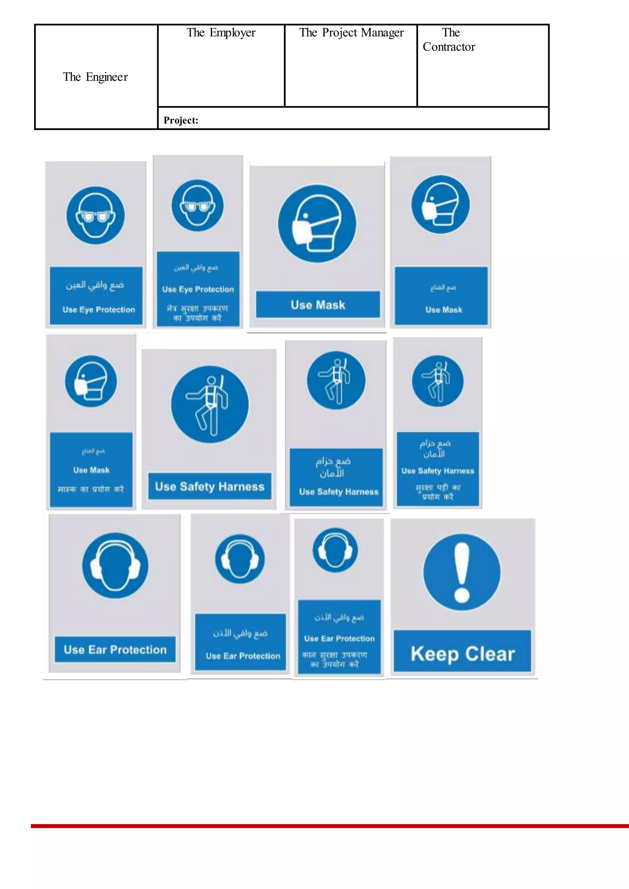 HSE MANDATORY SIGNAGE | DOCX