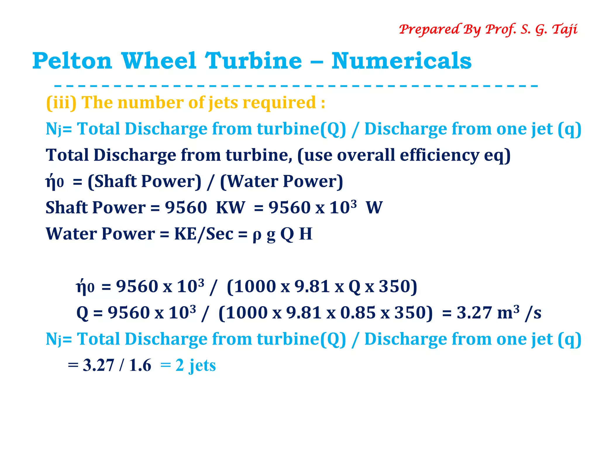 Pelton Wheel Turbine Part 2 | PDF