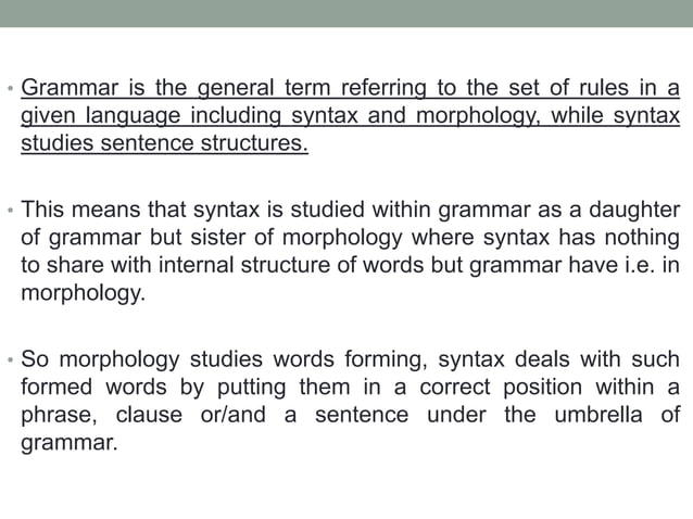 Syntax and grammar | PPTX