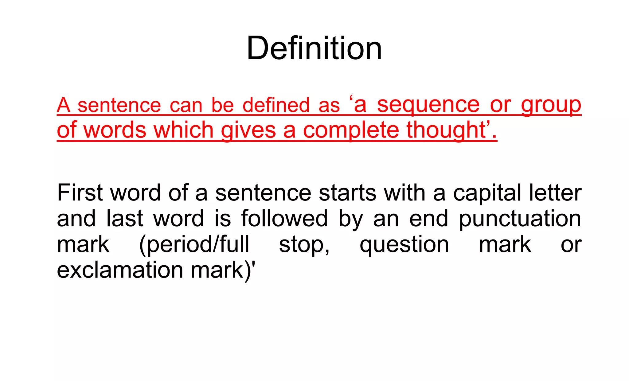 Basic sentence structure | PPT