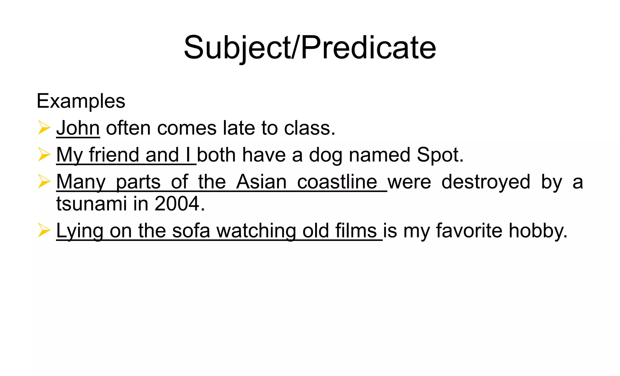 Basic sentence structure | PPT