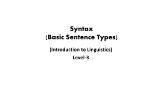 Basic sentence structure | PPT
