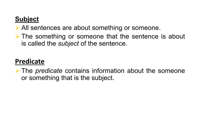 Basic sentence structure | PPT