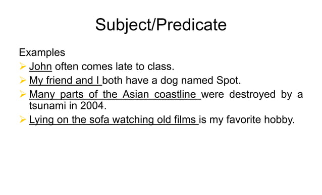 Basic sentence structure | PPT