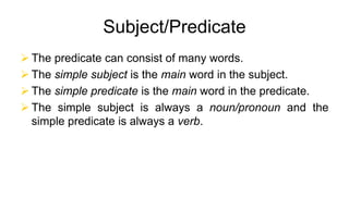Basic sentence structure | PPT