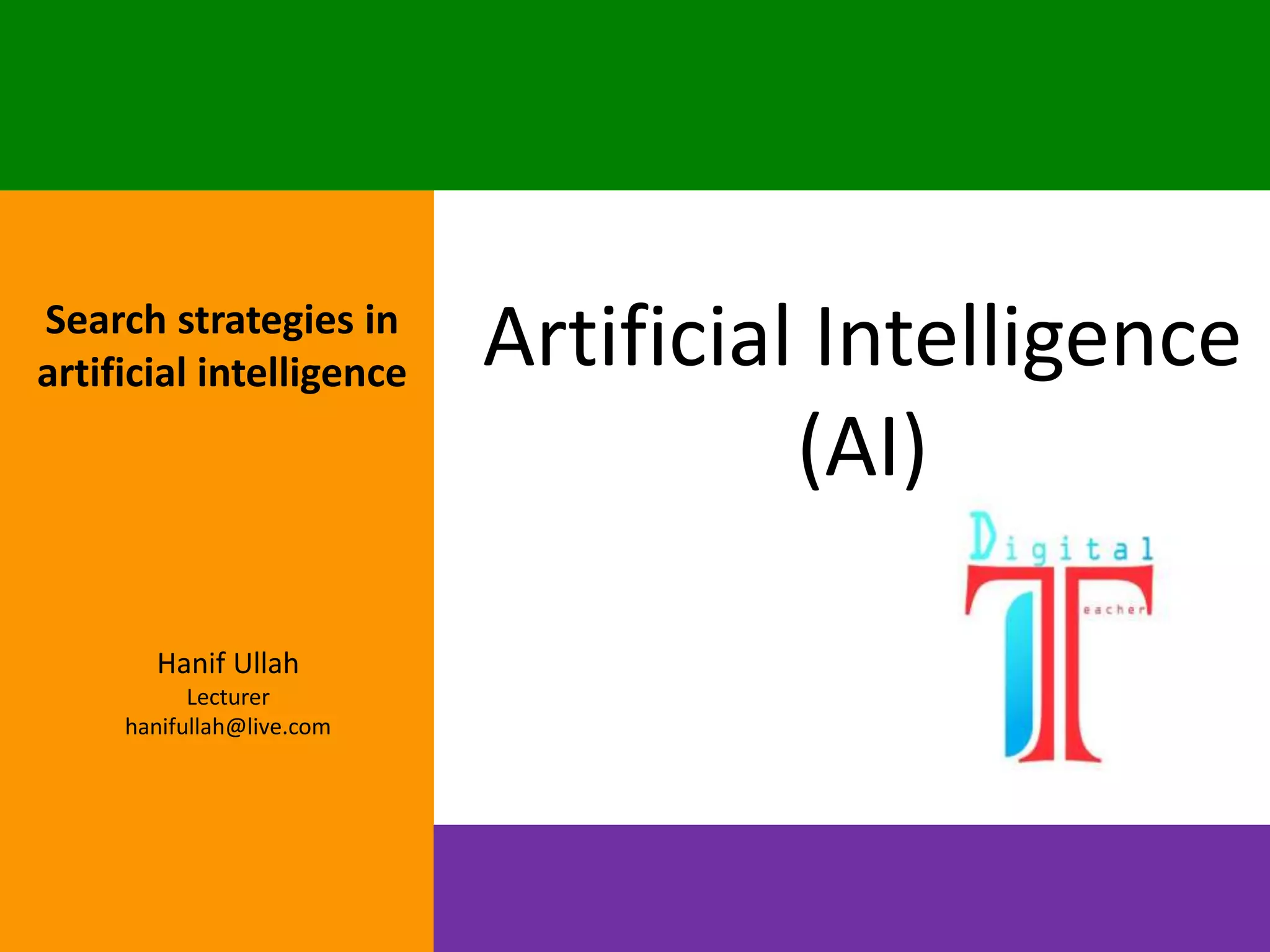 search strategies in artificial intelligence | PPTX