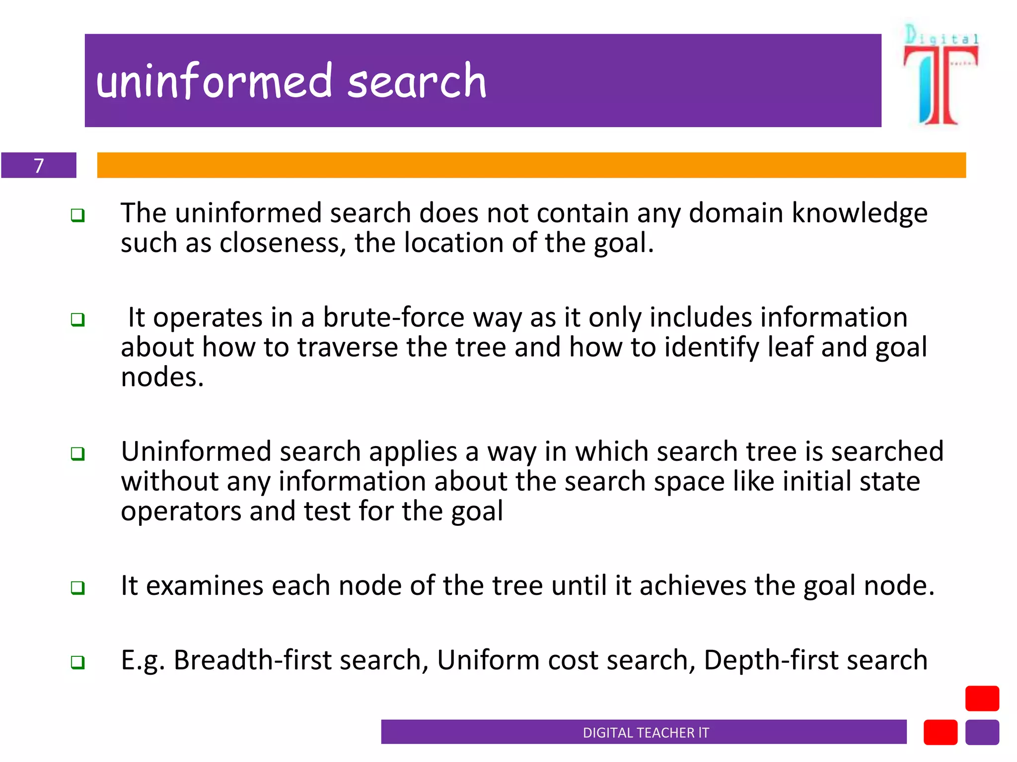 search strategies in artificial intelligence | PPTX