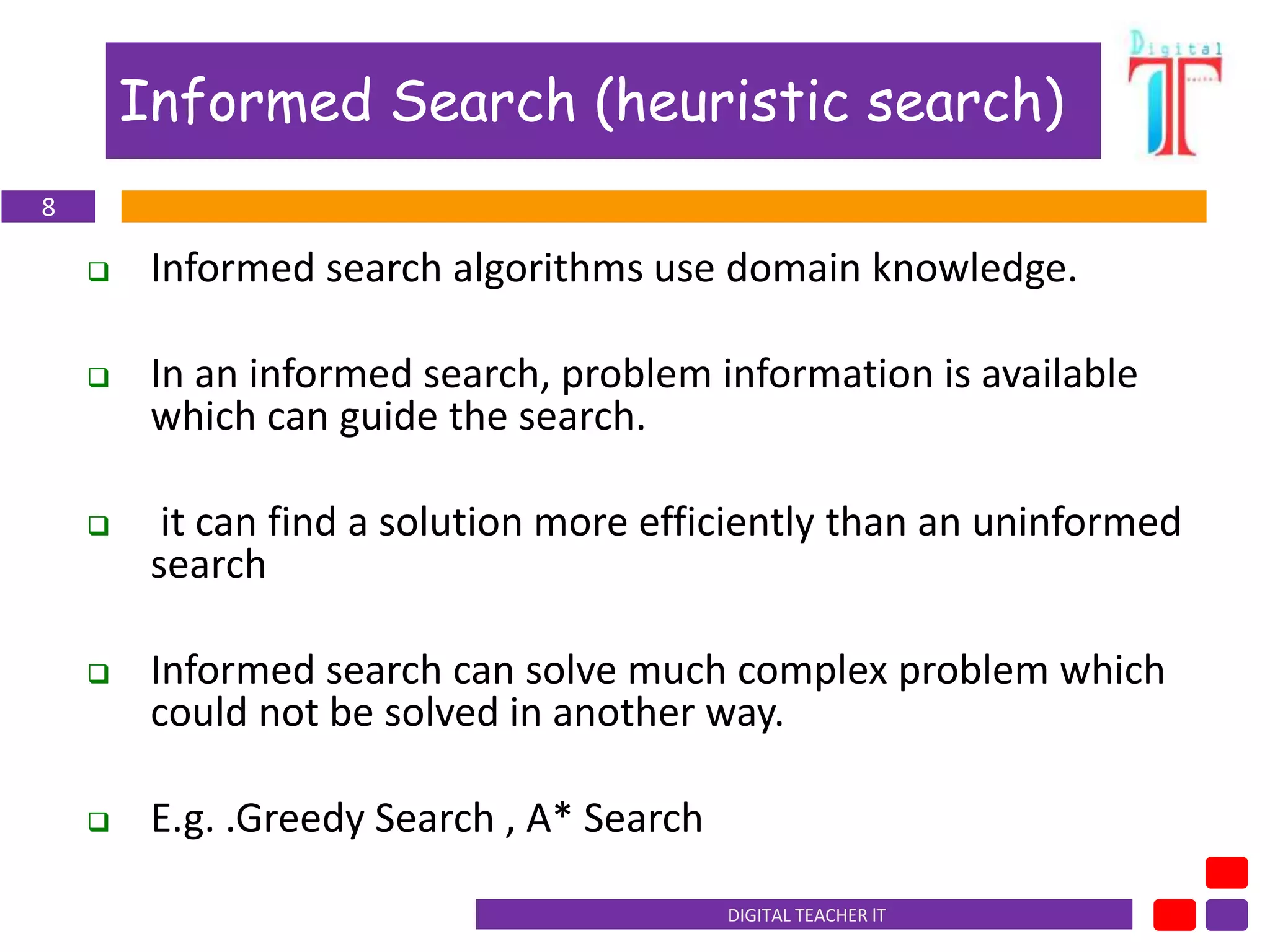search strategies in artificial intelligence | PPTX