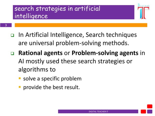 search strategies in artificial intelligence | PPTX
