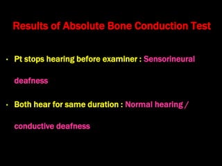4. Routine clinical tests of hearing | PPT