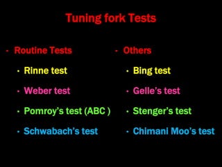 4. Routine clinical tests of hearing | PPT