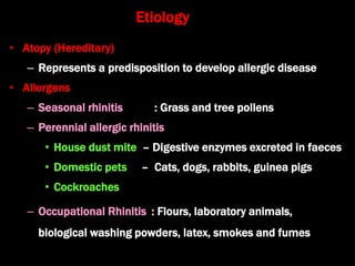 Allergic and intrinsic rhinitis | PPT