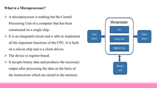 8085 MICROPROCESSOR ARCHITECTURE AND ITS OPERATIONS | PPTX