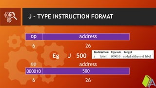 MIPS Instruction Formats | PPTX