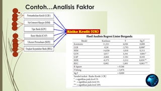 Analisis Faktor Faktor Risiko_ Materi Training Stress Testing | PPT