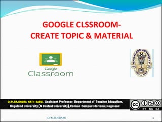 4.google classroom create topic - material | PDF
