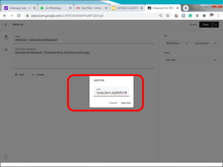 4.google classroom create topic - material | PPT