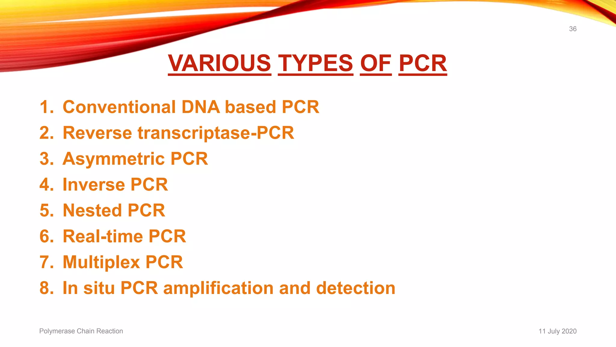 Polymerase chain reaction | PPTX