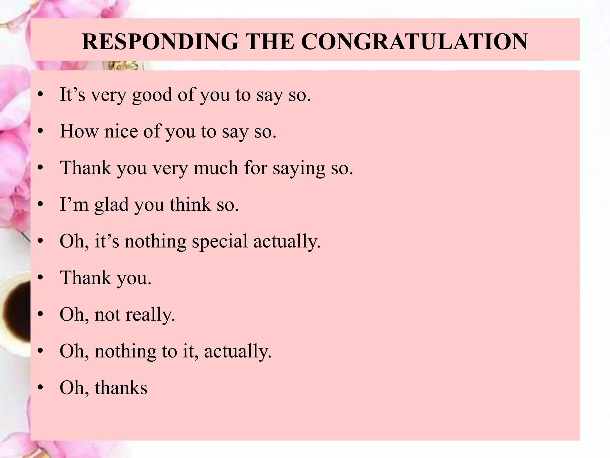LANGUAGE FUNCTION: COMPLEMENTING AND CONGRATULATING | PPT