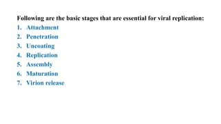 4. life cycle and replication of viruses | PPTX