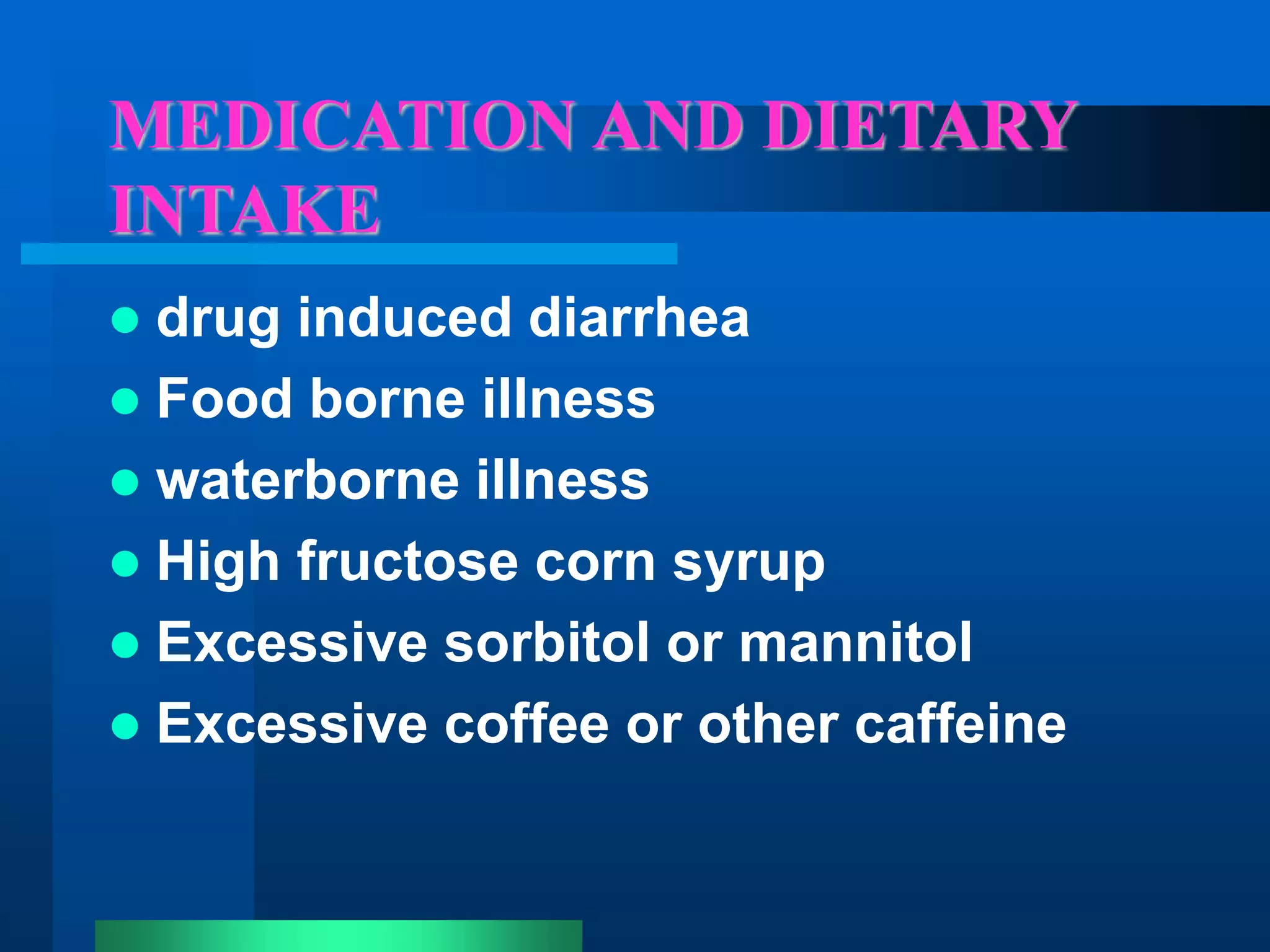 Approach to a patient with Chronic Diarrhoea | PPT