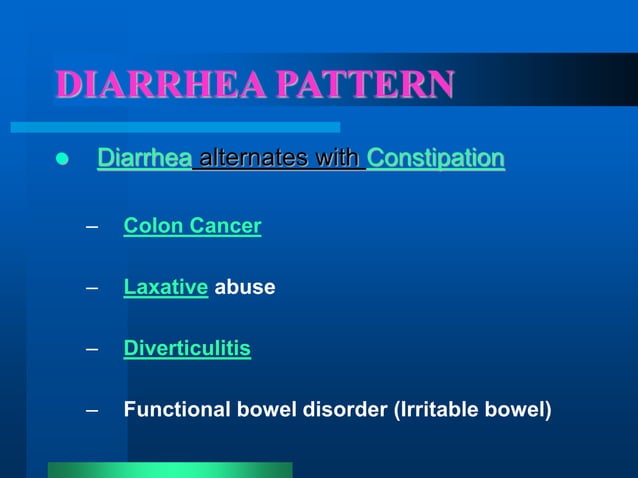 Approach to a patient with Chronic Diarrhoea | PPT