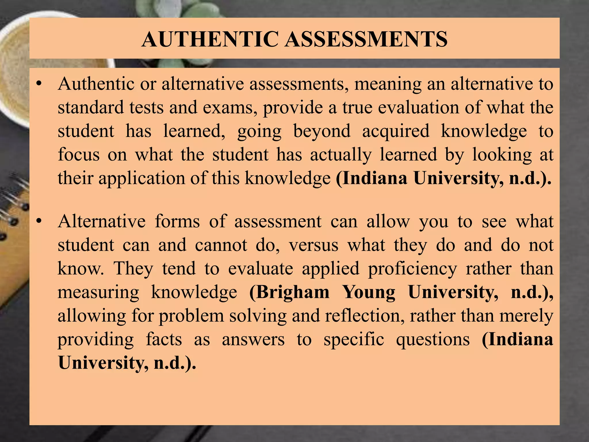 ASSESSMENT: DISCRETE POINT TEST, INTEGRATIVE TESTING, PERFORMANCE-BASED ...