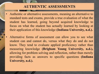 ASSESSMENT: DISCRETE POINT TEST, INTEGRATIVE TESTING, PERFORMANCE-BASED ...